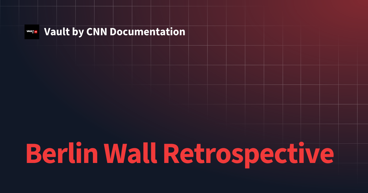 Berlin Wall Retrospective | Vault by CNN Documentation